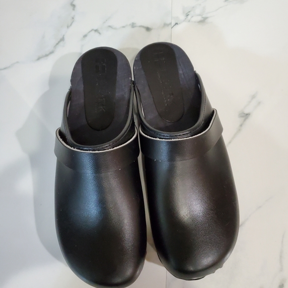 Shoes | Bjork Maja Wood Open Back Leather Clogs | Poshmark
